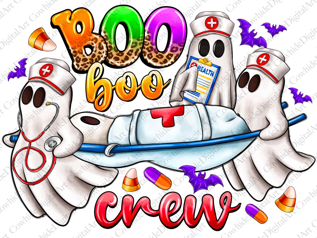 Boo Boo Crew Nurse Halloween Png, Boo Boo Crew Png, Halloween for Nurse ...