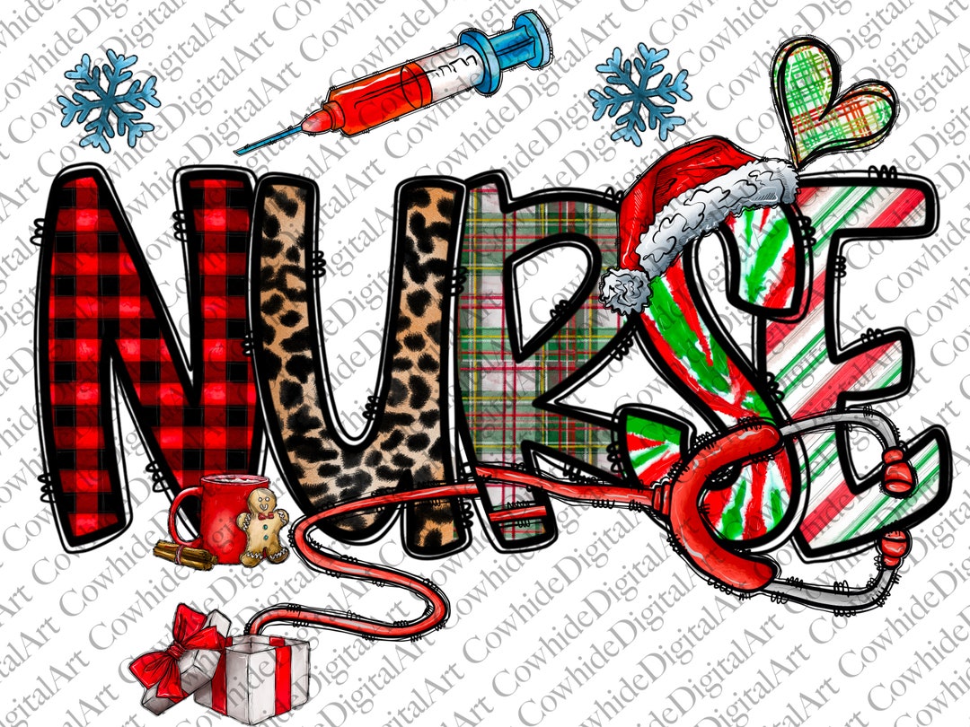 Nurse Christmas Png, Merry Christmas, Nurse Png, Nurse Design ...