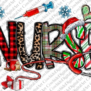 Nurse Christmas PNG, Stethoscope Sublimation Design (digital Download ...