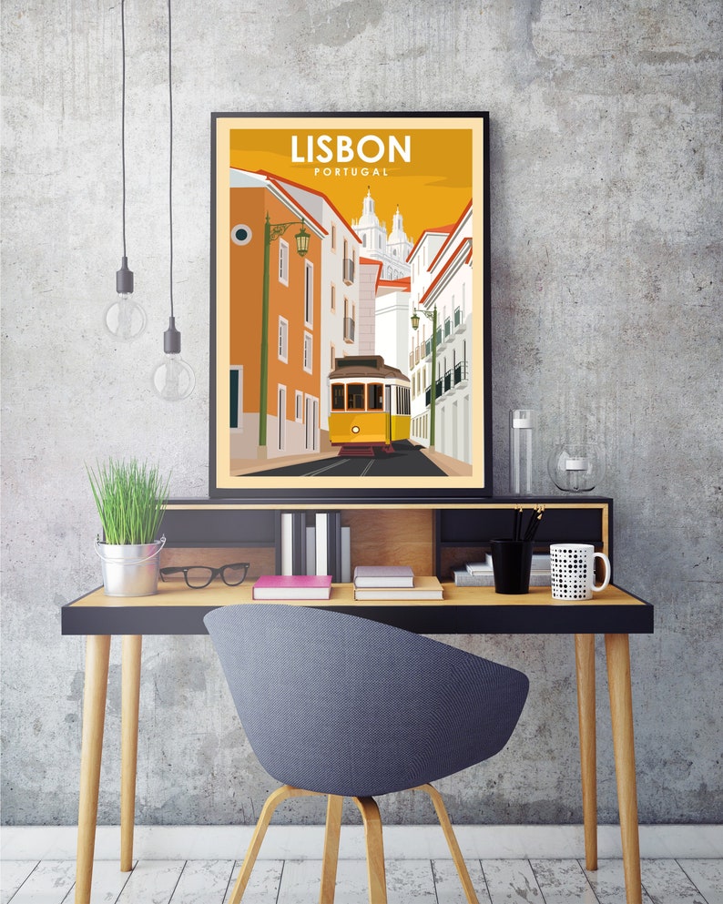 Lisbon Poster Lisbon Print Lisbon Portugal Art Print - Etsy