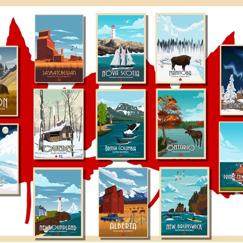 Canadian Travel Poster Series - Etsy Canada