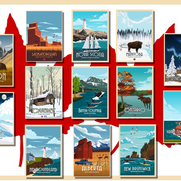 Canadian Provinces - Etsy