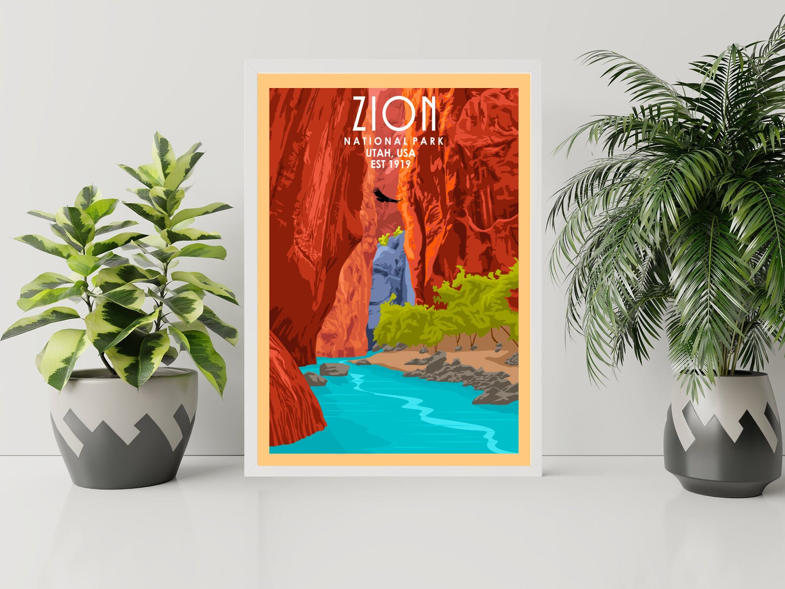 Zion National Park Poster | Zion Park Print | Zion National Park | Wall ...
