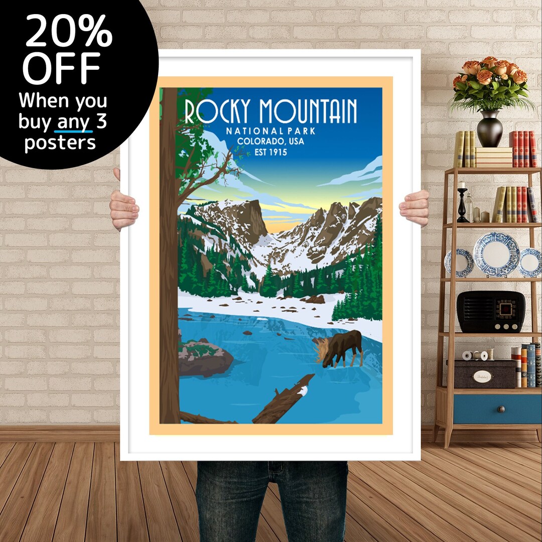 Rocky Mountain National Park Poster: Colorado Travel Print - Etsy