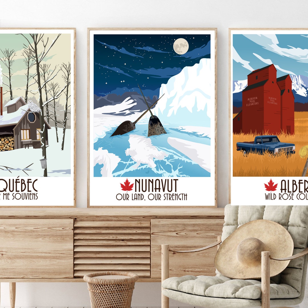 Nunavut Travel Poster: Canadian Province Print Art - Etsy