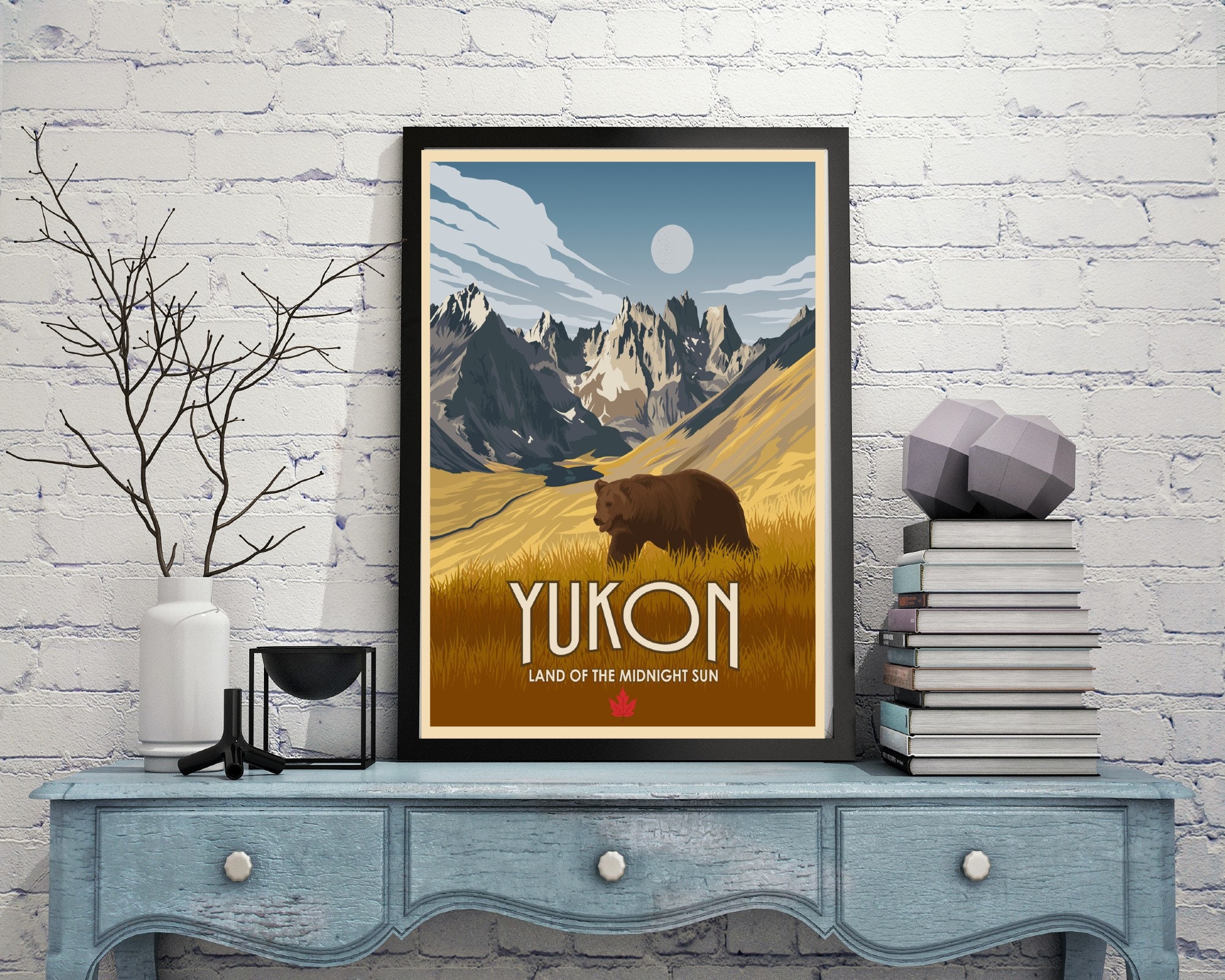Yukon Travel Poster Yukon Print Tombstone Park Yukon Canada - Etsy