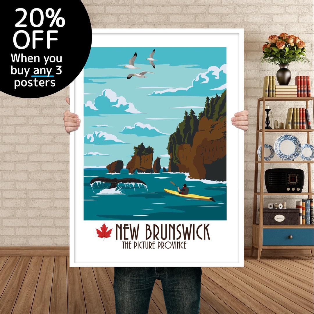 New Brunswick Print | New Brunswick Canada Poster | NB Canada Wall Art ...