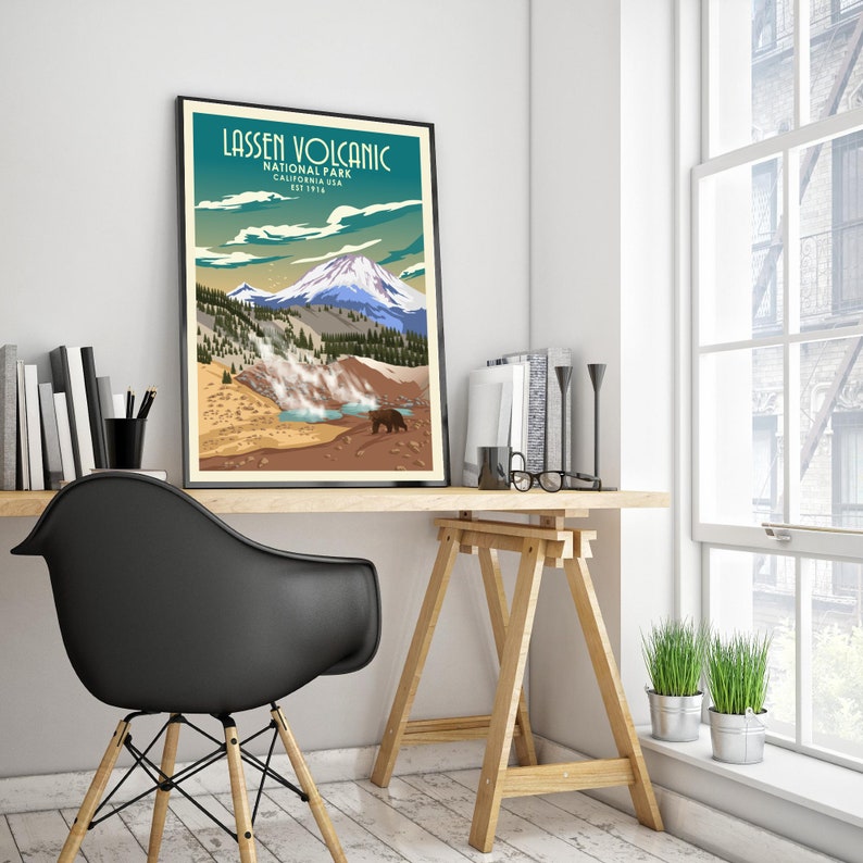 Lassen Park Poster Lassen Park Print Lassen Volcanic Park Poster Lassen ...