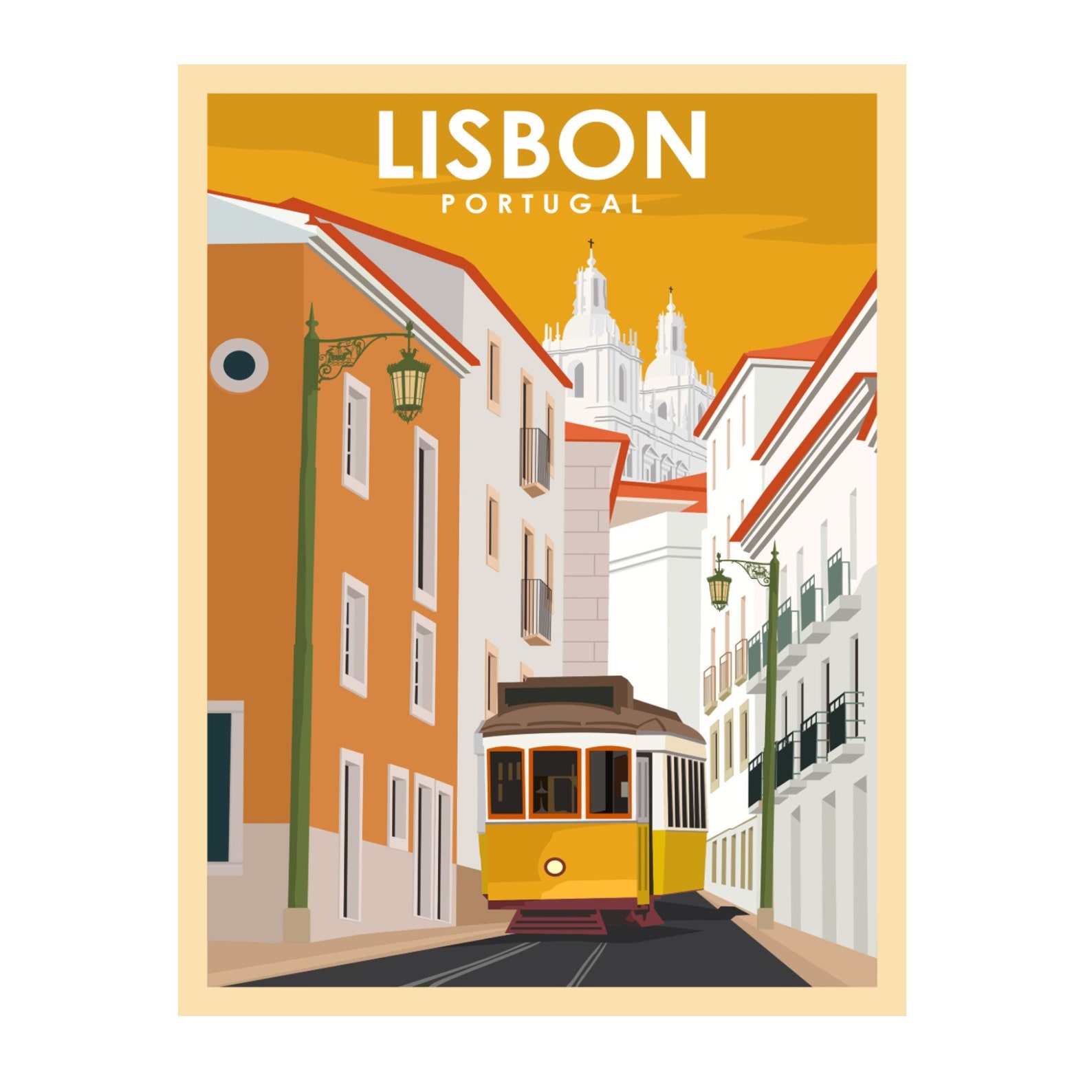 Lisbon Poster Lisbon Print Lisbon Portugal Art Print | Etsy