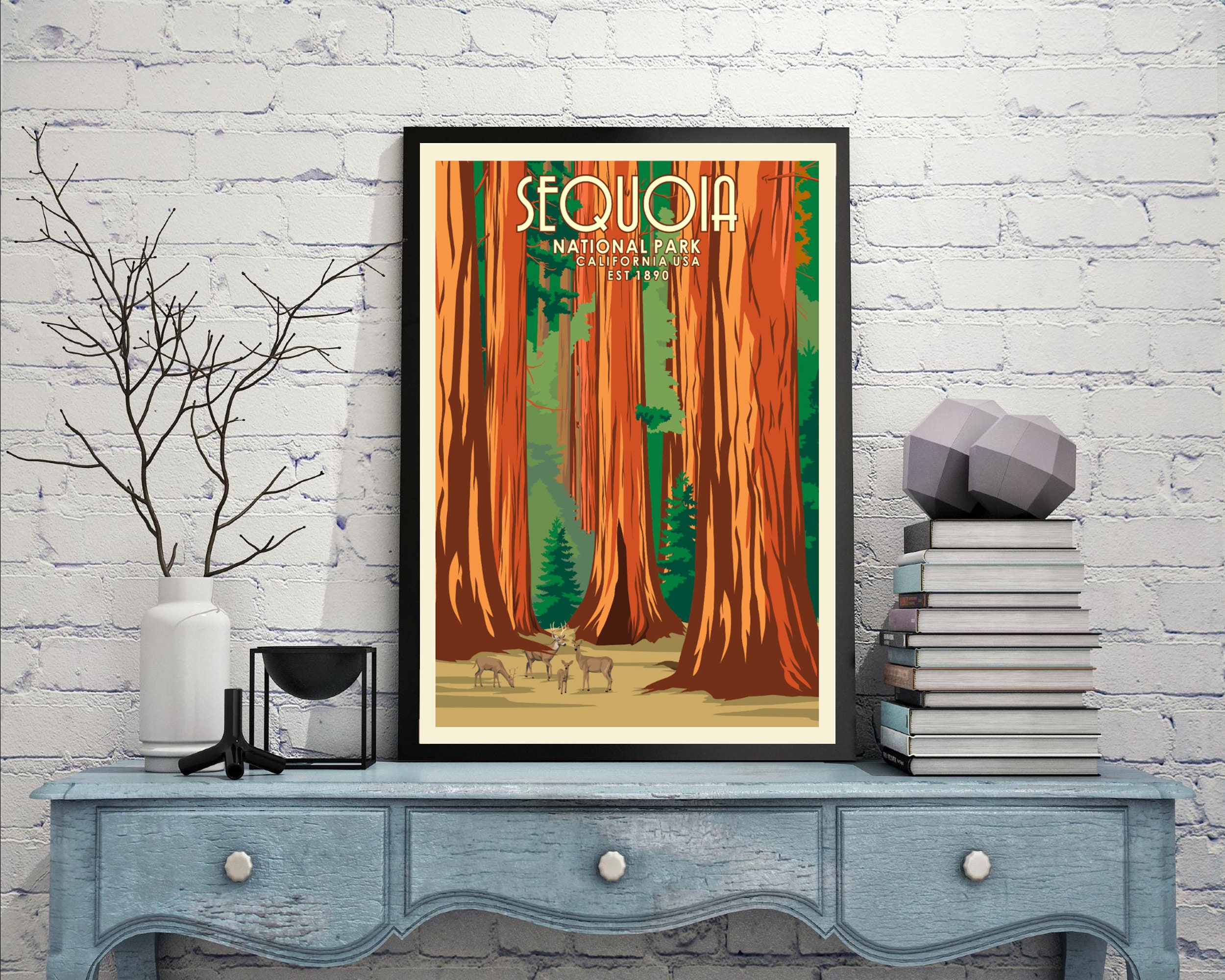 Sequoia Park Poster Sequoia Print Poster Sequoia National Park ...