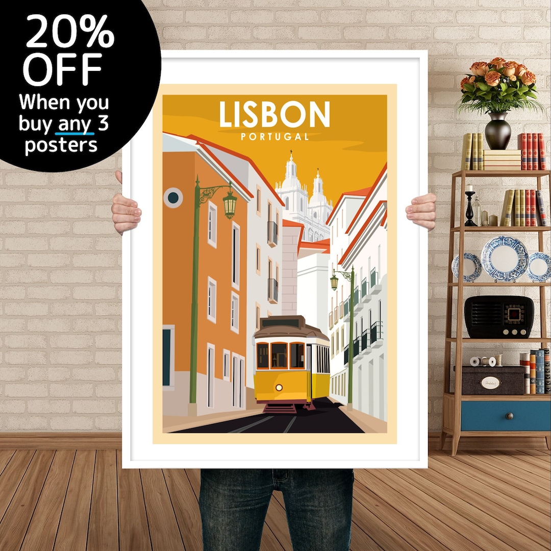 Lisbon Poster | Lisbon Print | Lisbon Portugal Art Print | Travel Print ...