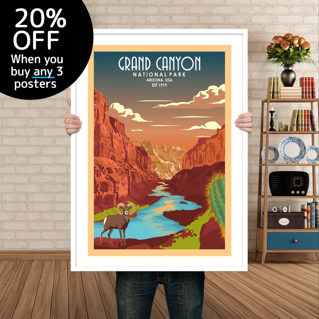 Grand Canyon Poster Grand Canyon Print Grand Canyon National Park ... Grand Canyon Poster Grand Canyon Print Grand Canyon National Park ...