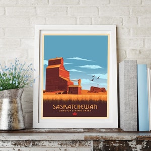Saskatchewan Poster | A Gift for Canadians | Saskatchewan Print - Etsy