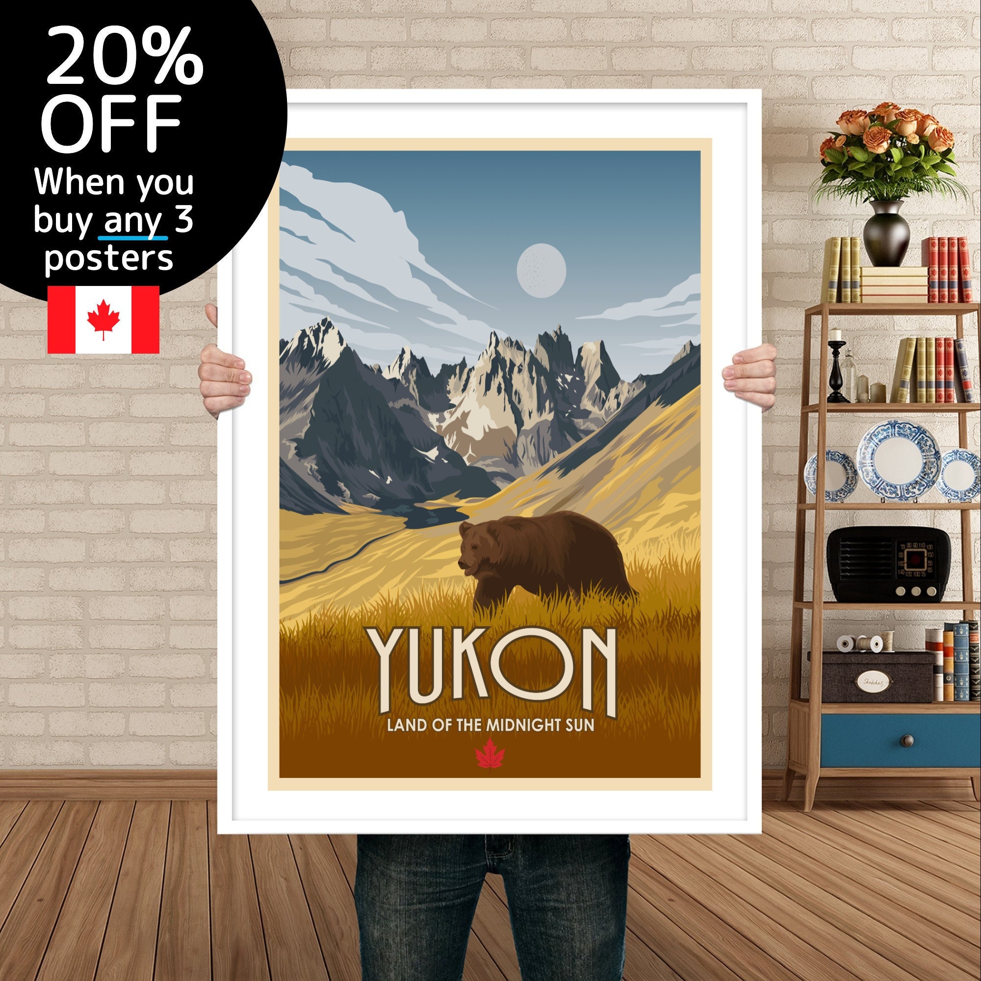 Yukon Travel Poster Yukon Print Tombstone Park Yukon Canada - Etsy