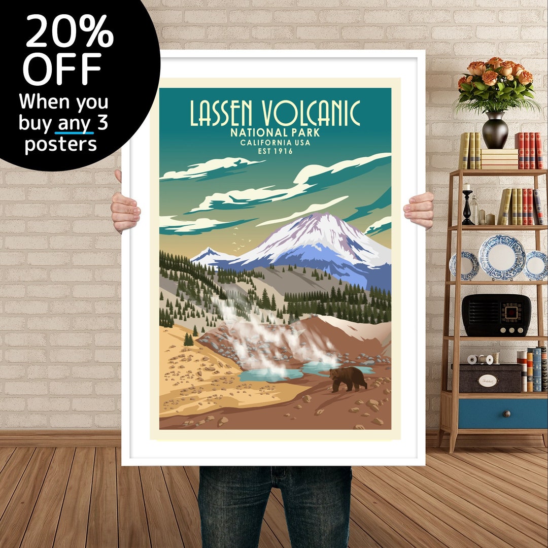 Lassen Park Poster | Lassen Park Print | Lassen Volcanic Park Poster ...