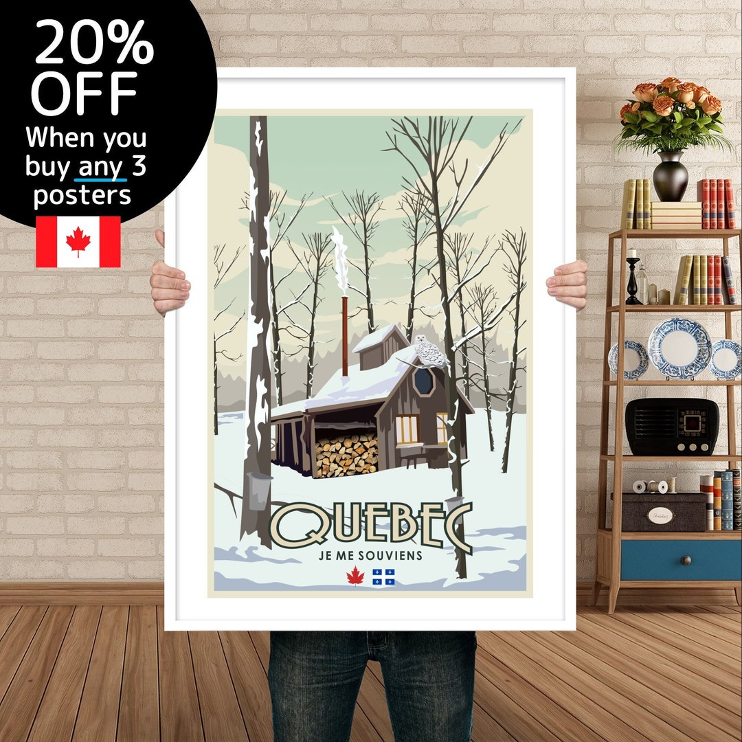 Buy Poster of Quebec | Québec Canada Print | Affiche Québec | Cabane à ...