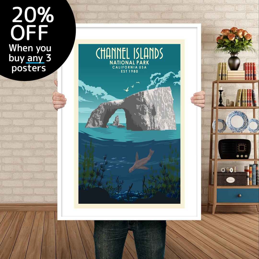 Channel Islands National Park Poster: Retro Travel Print - Etsy