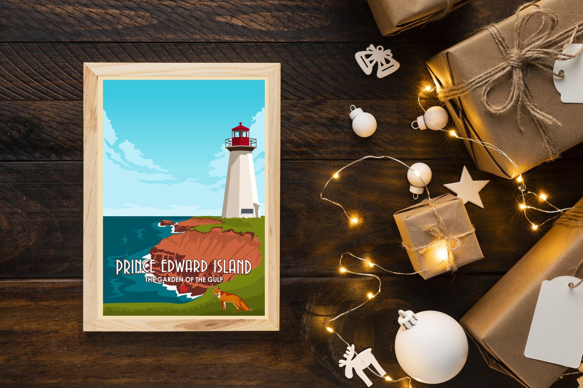 Prince Edward Island Travel Poster: PEI Canada Retro Wall Art - Etsy ...
