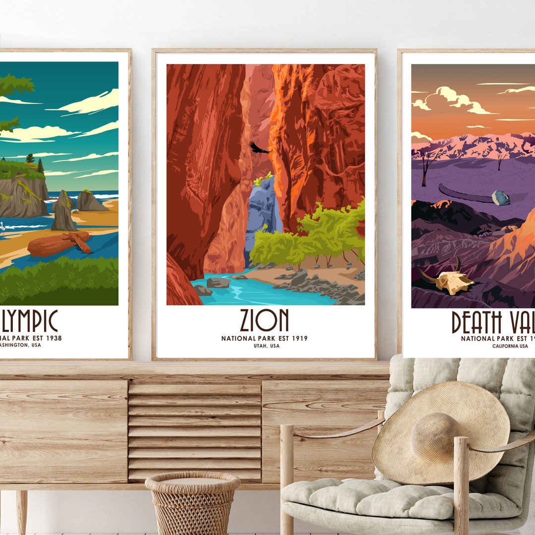 Zion National Park Print | Zion Park Poster | Zion National Park Utah ...