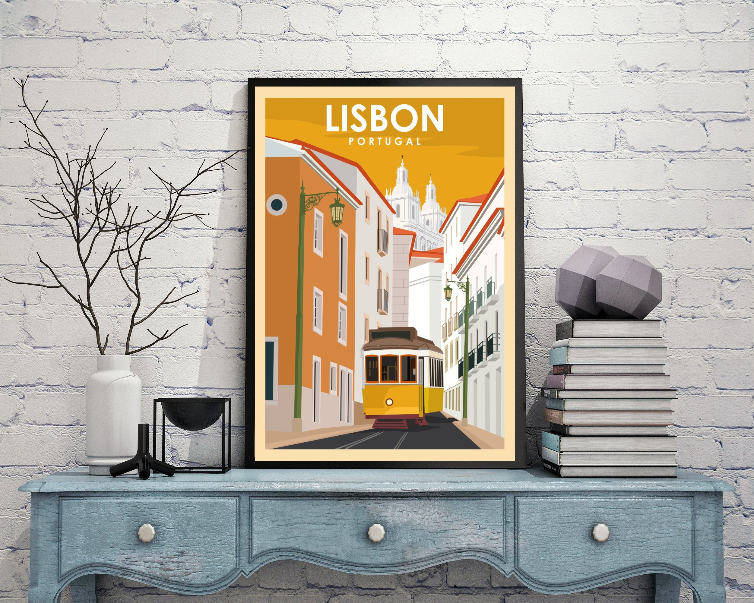 Lisbon Poster Lisbon Print Lisbon Portugal Art Print - Etsy