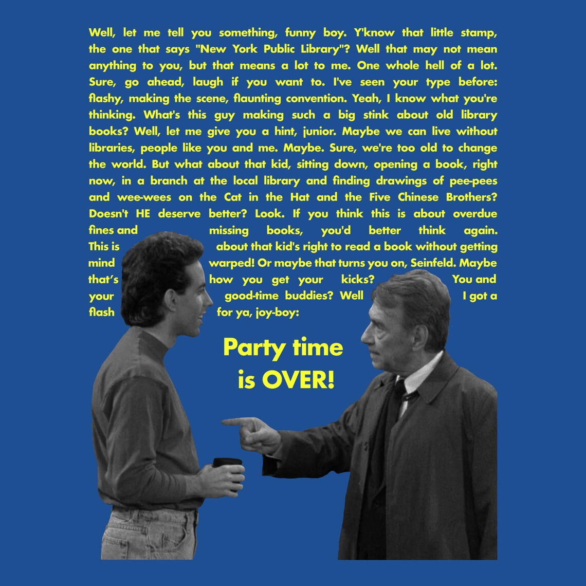 Seinfeld T-shirt Bookman the Library Cop - Etsy