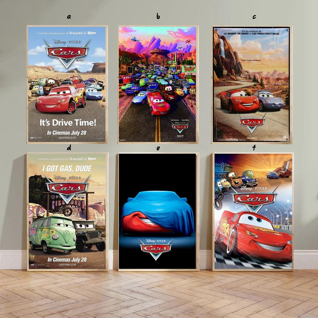 Cars 2006 Movie Poster Canvas Wall Art ,no Frame12x18''.24x36''multiple ...