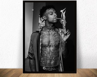 21 Savage Poster, Music Poster, Canvas Poster, Wall Art, Home Decor, No ...