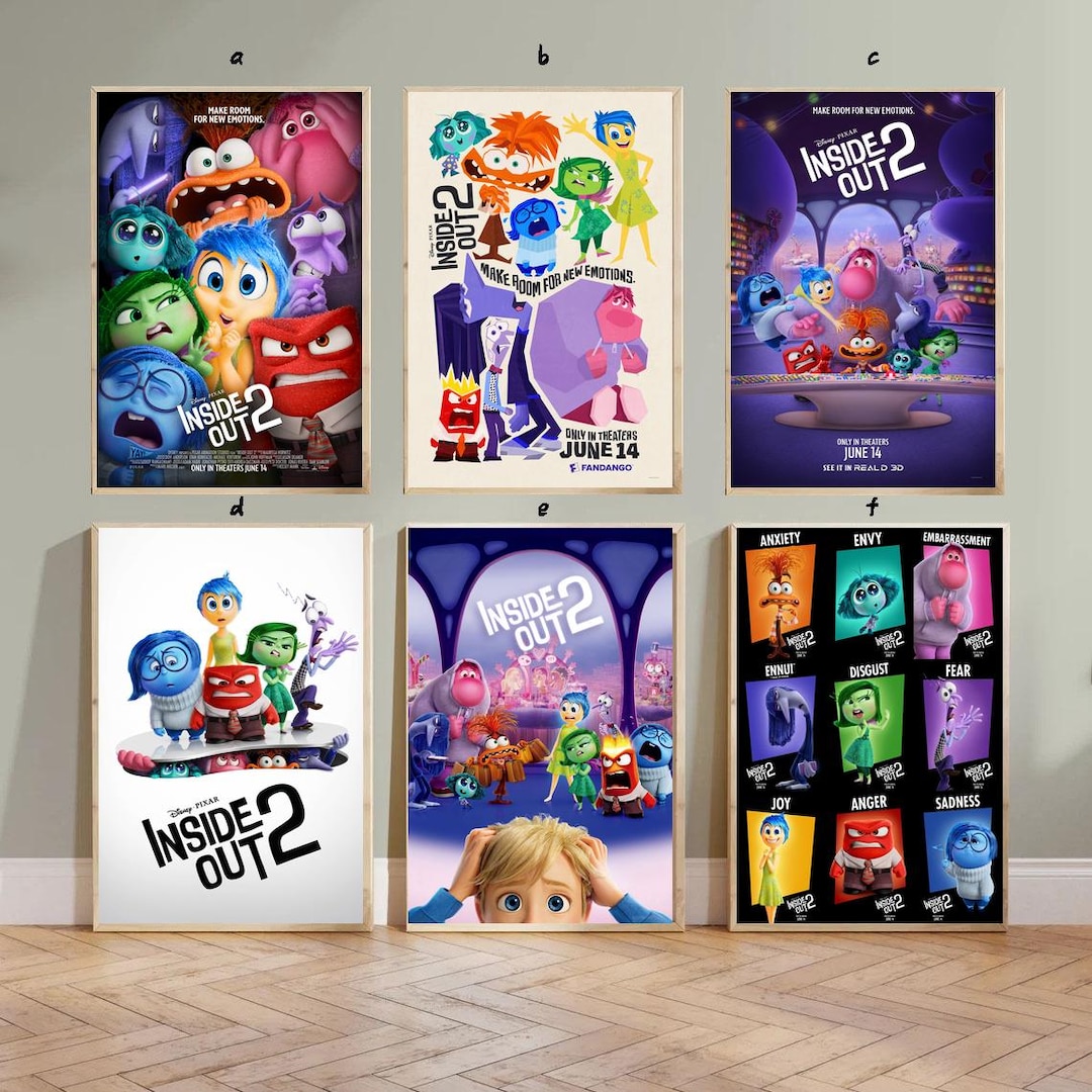 Inside Out 2 Movie Poster Canvas Wall Art ,no Frame12x18''.24x36 ...