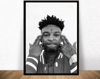 21 Savage Poster, Music Poster, Canvas Poster, Wall Art, Home Decor, No ...