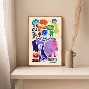 Inside Out 2 Movie Poster Canvas Wall Art ,no Frame12x18''.24x36 ...