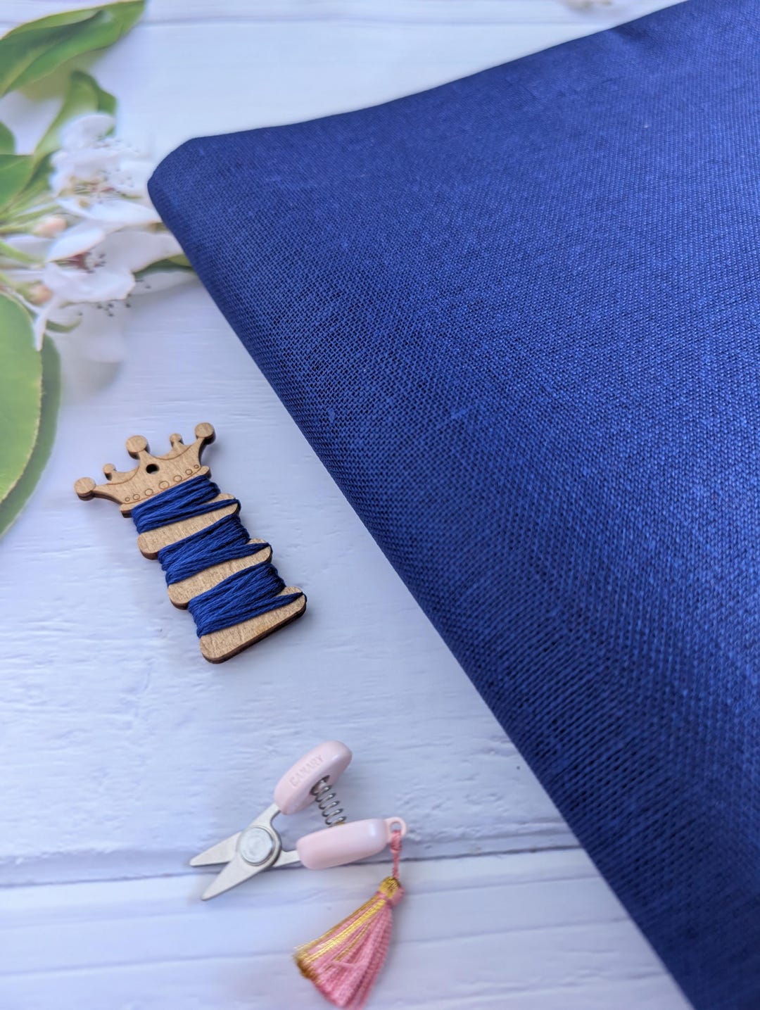 28ct Royal Blue Linen Fabric: Wichelt-permin Cross Stitch Embroidery - Etsy