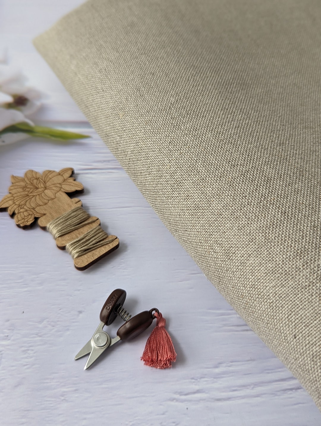 32ct Raw Natural Belfast Linen Fabric by Zweigart: Cross Stitch ...
