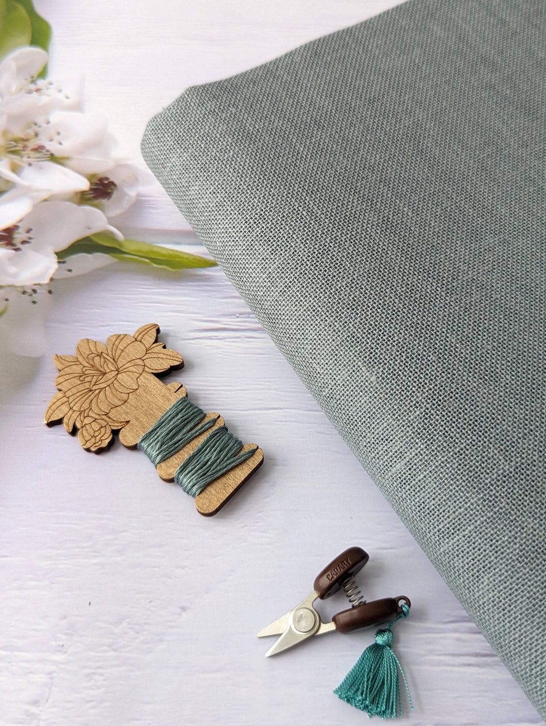 28ct Rustico Linen Fabric: Twilight Blue Cross Stitch Embroidery - Etsy