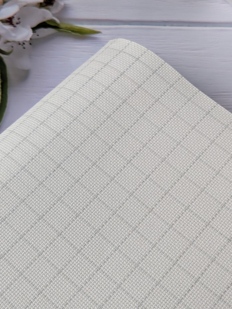 18ct Zweigart Aida Cloth: Easy-count Grid Cross Stitch Fabric - Antique ...