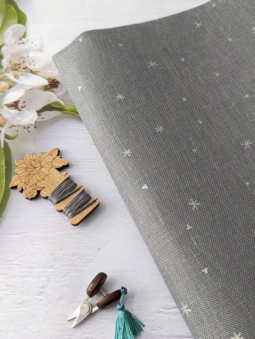 32ct Zweigart Belfast Linen Fabric: Sparkle Grey Silver Metallic Cross ...