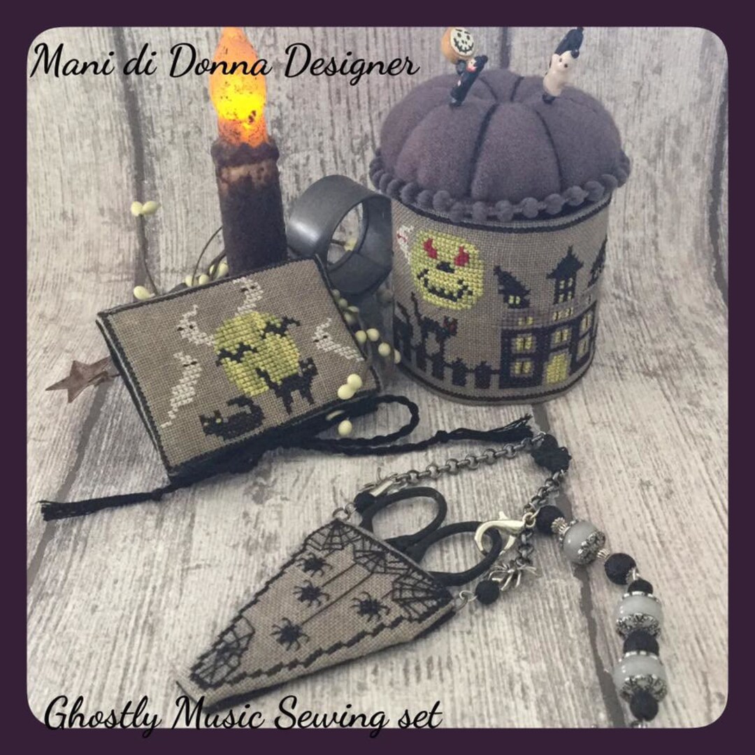 Ghostly Music Box Cross Stitch Chart: Mani Di Donna Needlework - Etsy