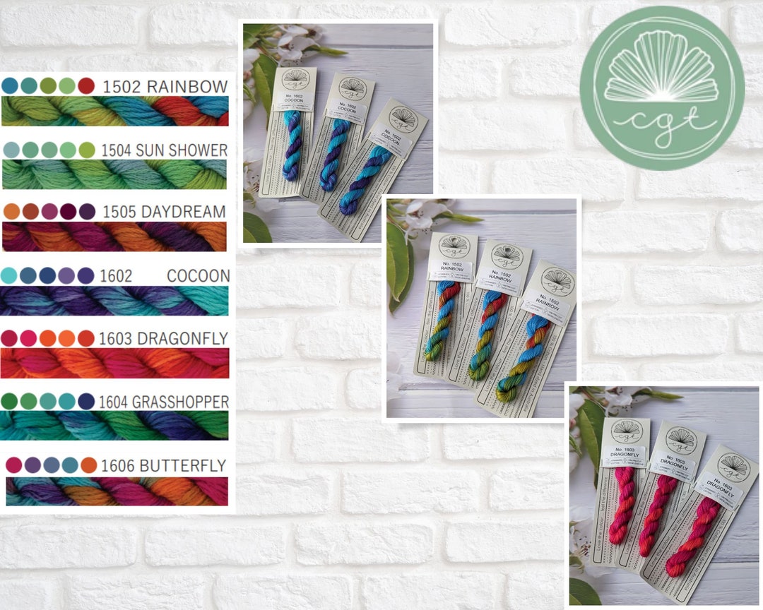 Cottage Garden Threads #1502 - #1606 Hand-dyed 100 % Cotton Embroidery ...