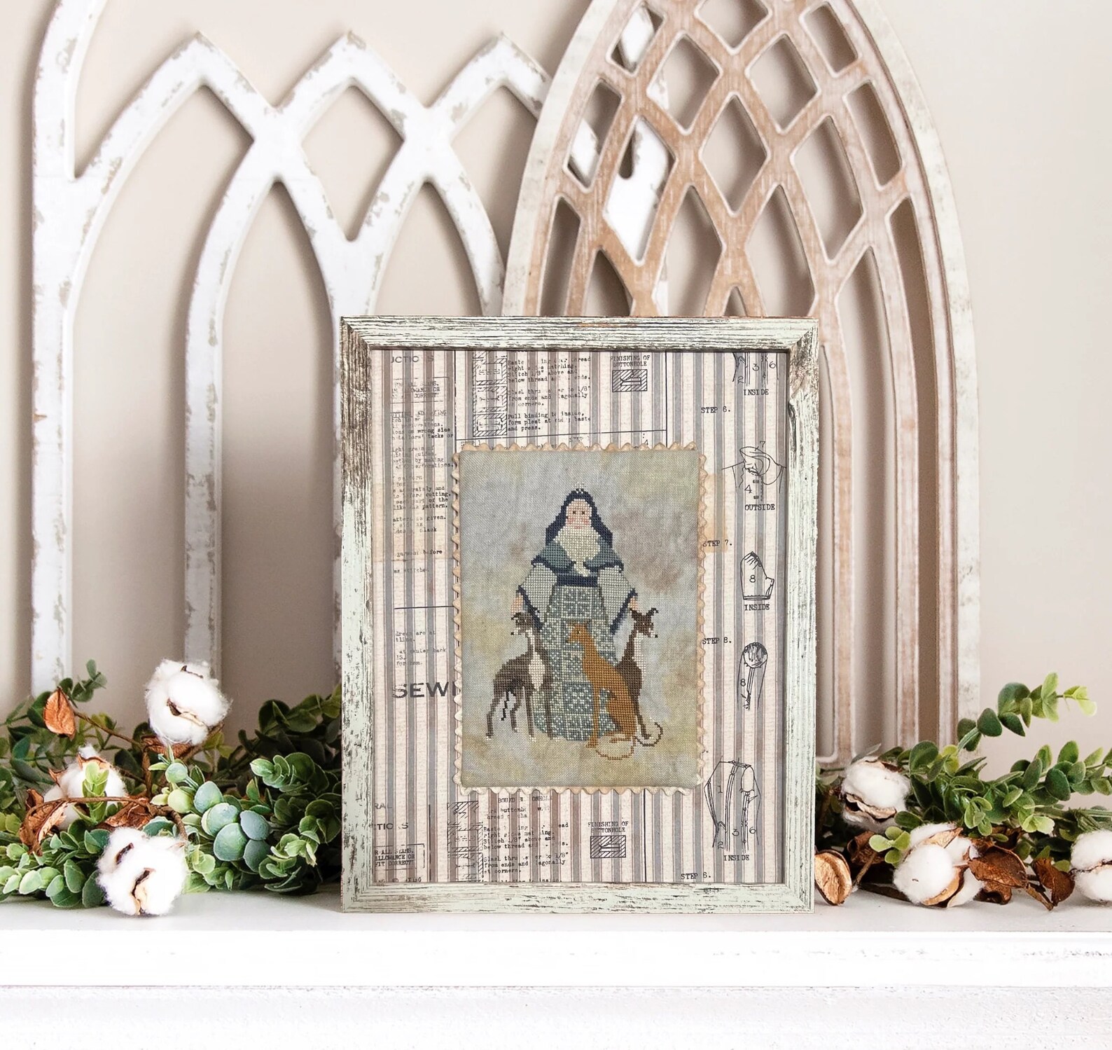 Greyhound Santa Needlework Chart - Dirty Annie's Southern Style - Etsy