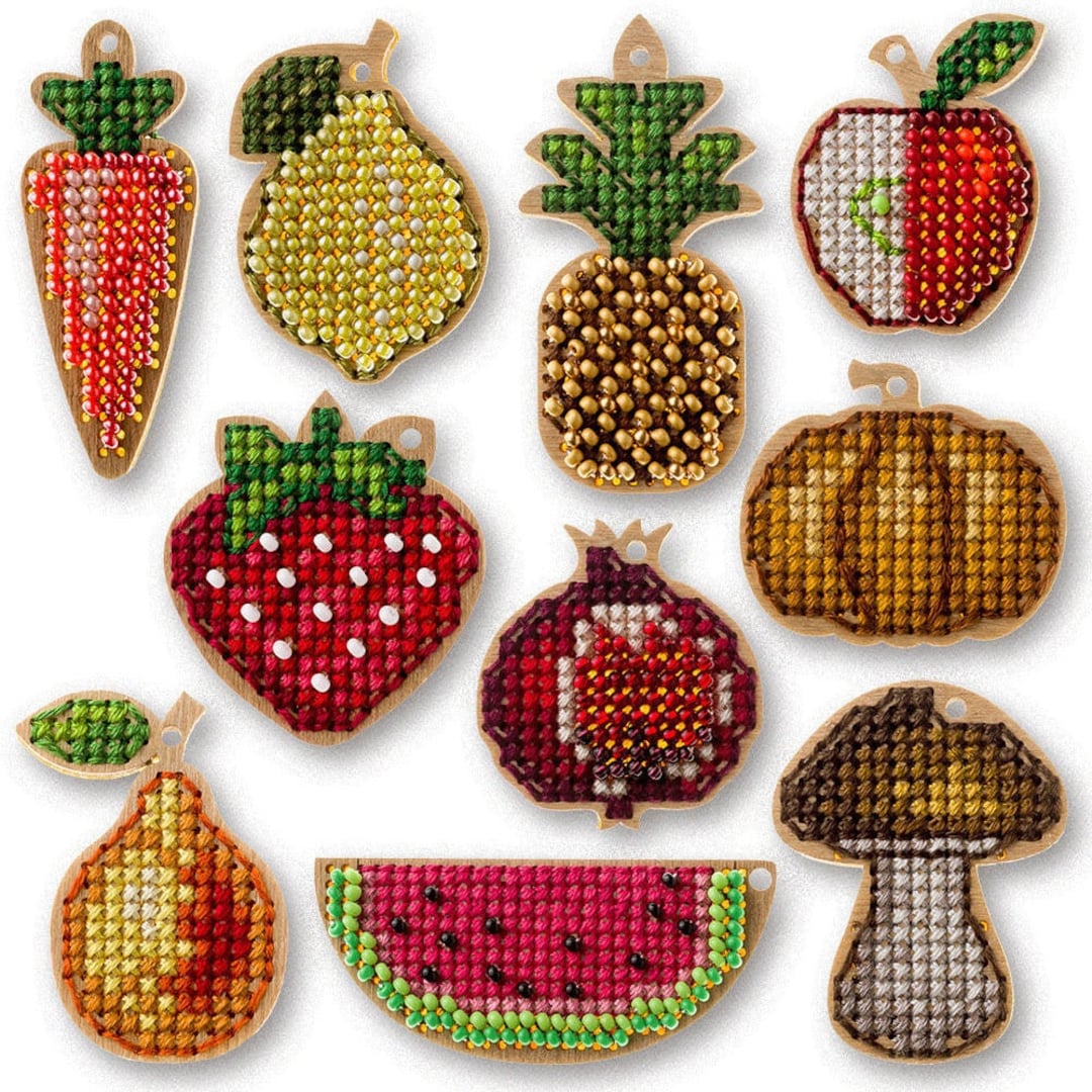 Stitchable DIY Kit for Seed Beads/cross Stitch on Wood / DIY Wooden ...