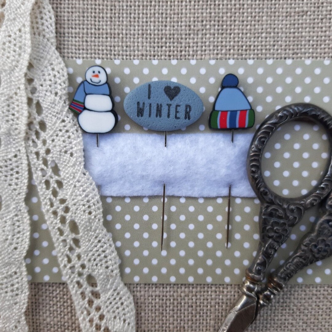 I Love Winter Pins Set: Handmade Needlework EXPO Design - Etsy