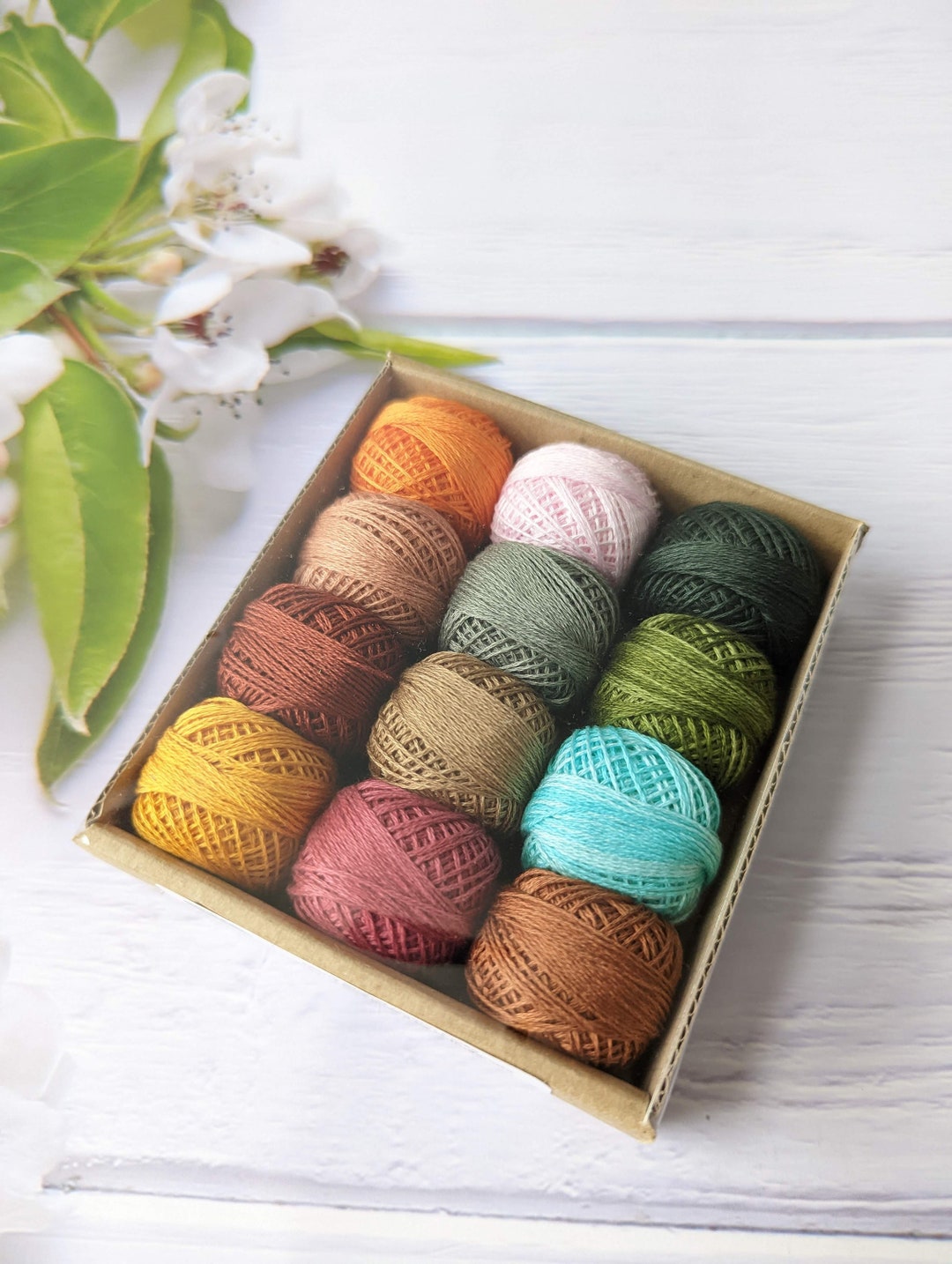 Valdani Hand-dyed Cotton Floss: Merry and Bright, 12 Balls - Etsy