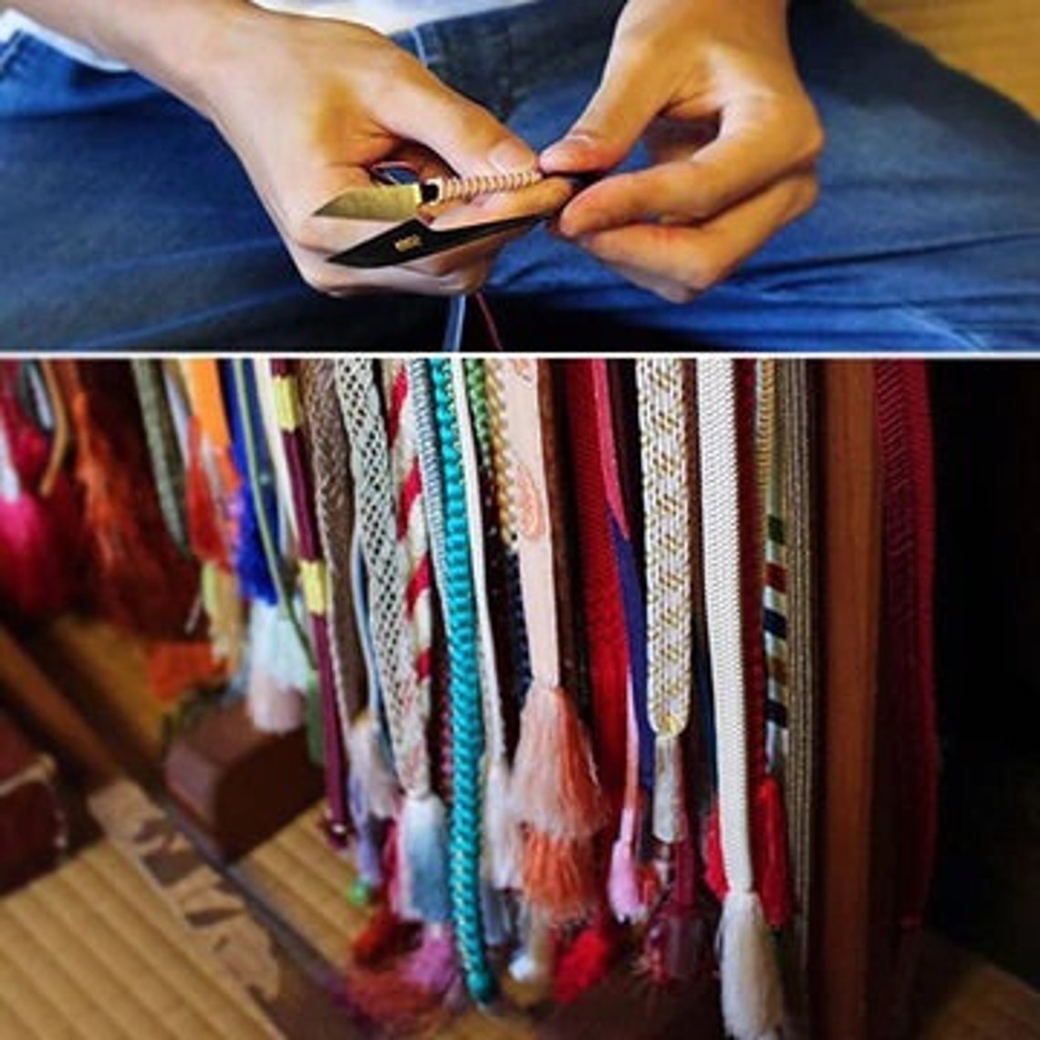 COHANA Silk Braid Snips YELLOW Color/ Dyed Silk Threads - Etsy