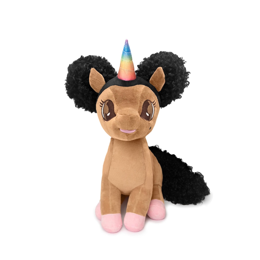 Brandy Unicorn Plush Toy With Brown Eyes - 15 Inch - Etsy