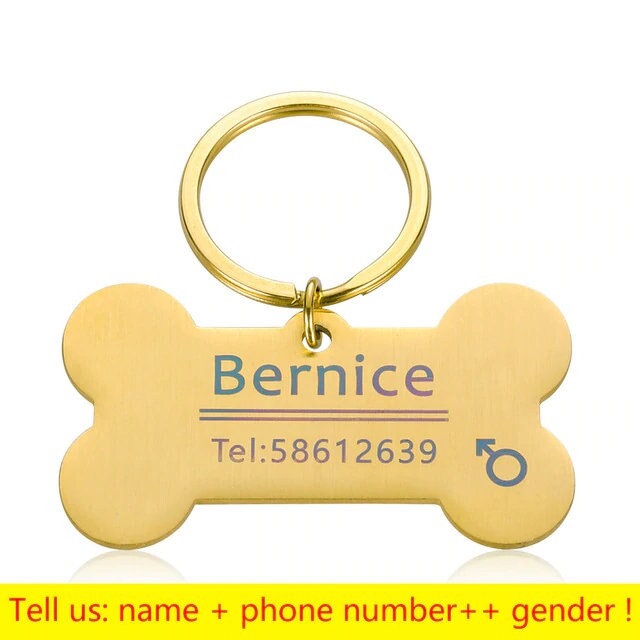 Personalized Cat Dog Pet ID Tag Keychain Engraved Pet ID Name for Cat ...