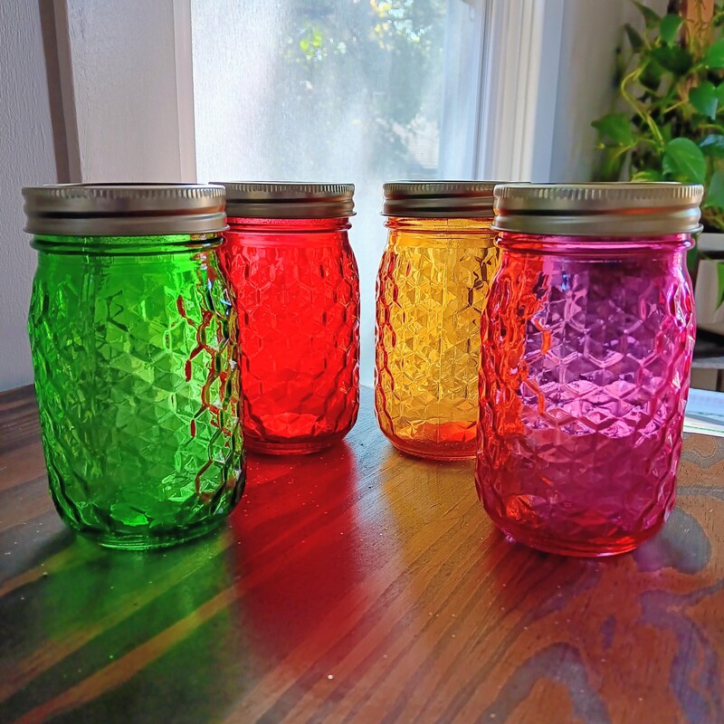 Colored Mason Jars - Etsy