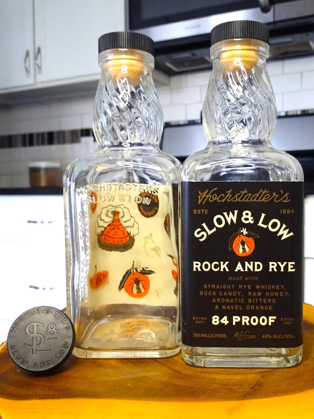 Slow and Low Rock and Rye Bottle - Hochstadter's Rye Whiskey - EMPTY ...