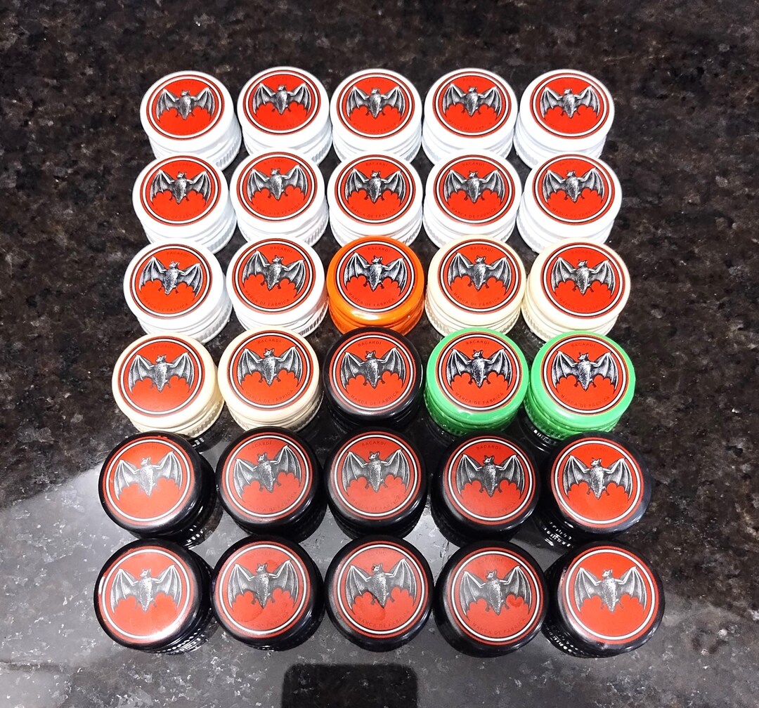 Bacardi Bottle Caps - Set of 30 - Variety of Colors - Etsy