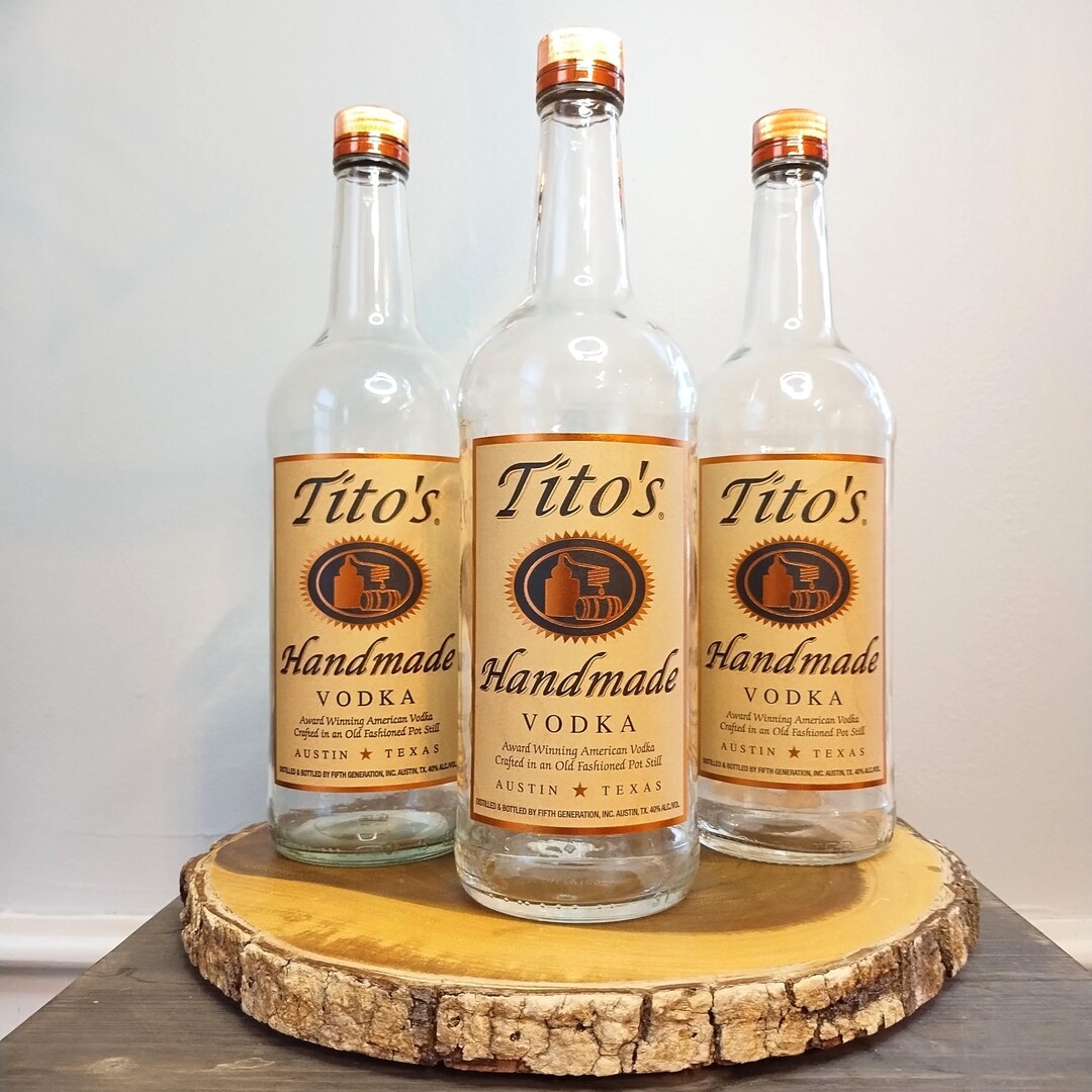 Tito's Bottles - 3, 6 or 12 Bottles With Lids - EMPTY, Rinsed and ...