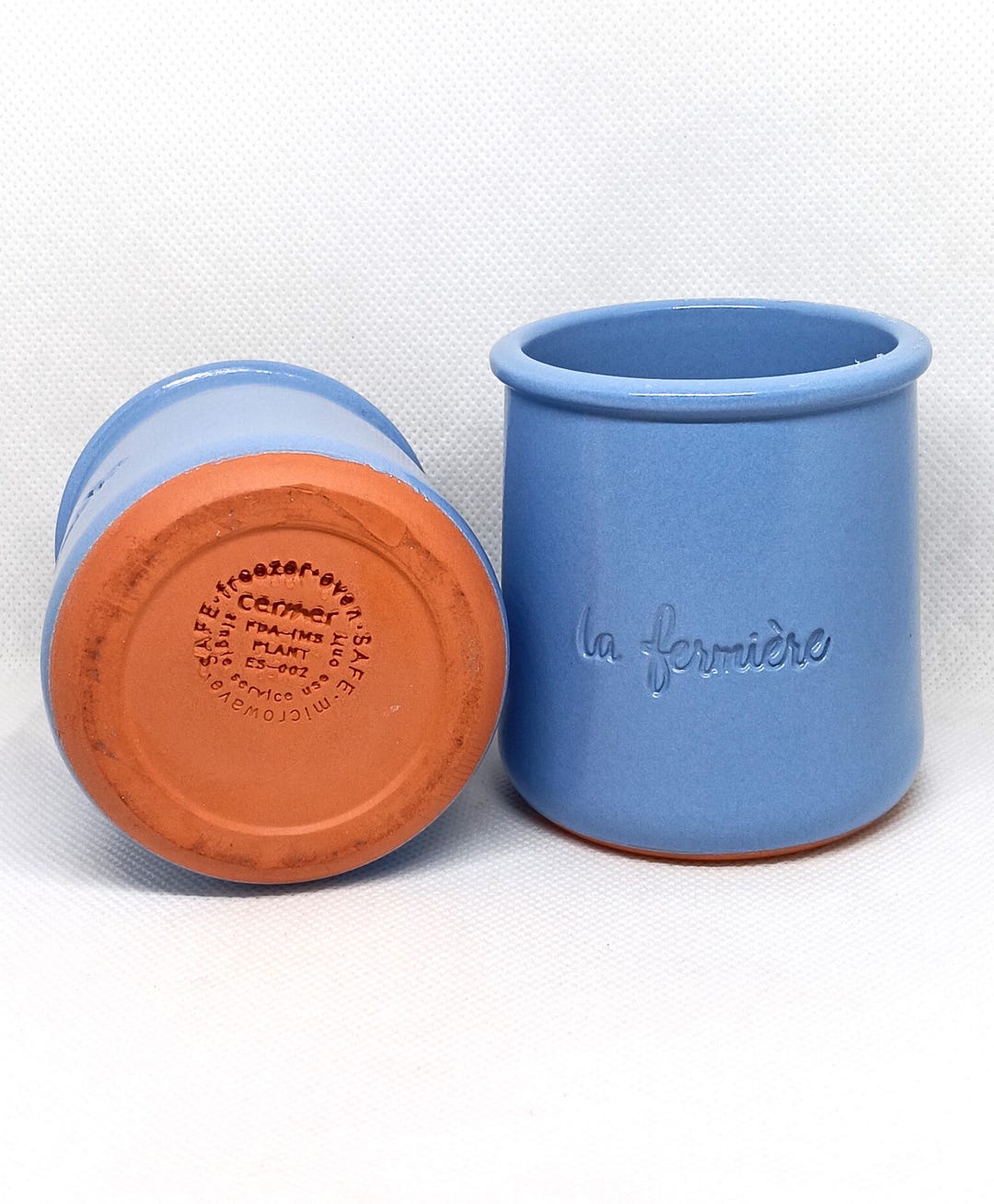 Set of 2 La Fermiere Yogurt Jars | Terracotta La Fermiere Yogurt Pots ...