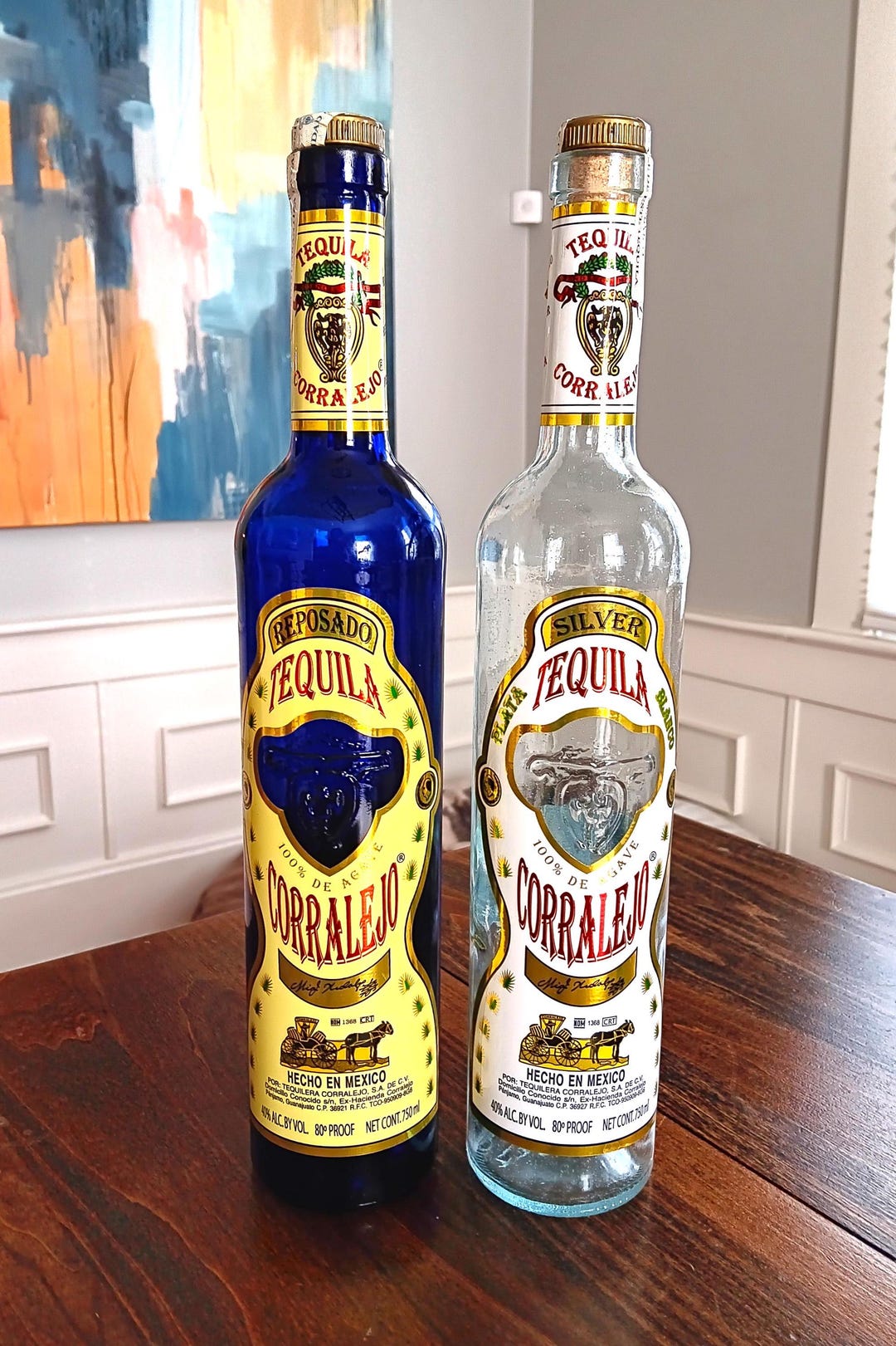 Empty Tequila Bottles Tequila Corralejo Reposado Blanco Beldi Glass ...